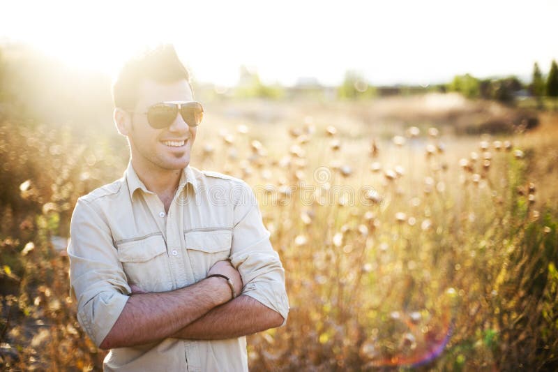 Man in the country stock image. Image of happiness, country - 18018839