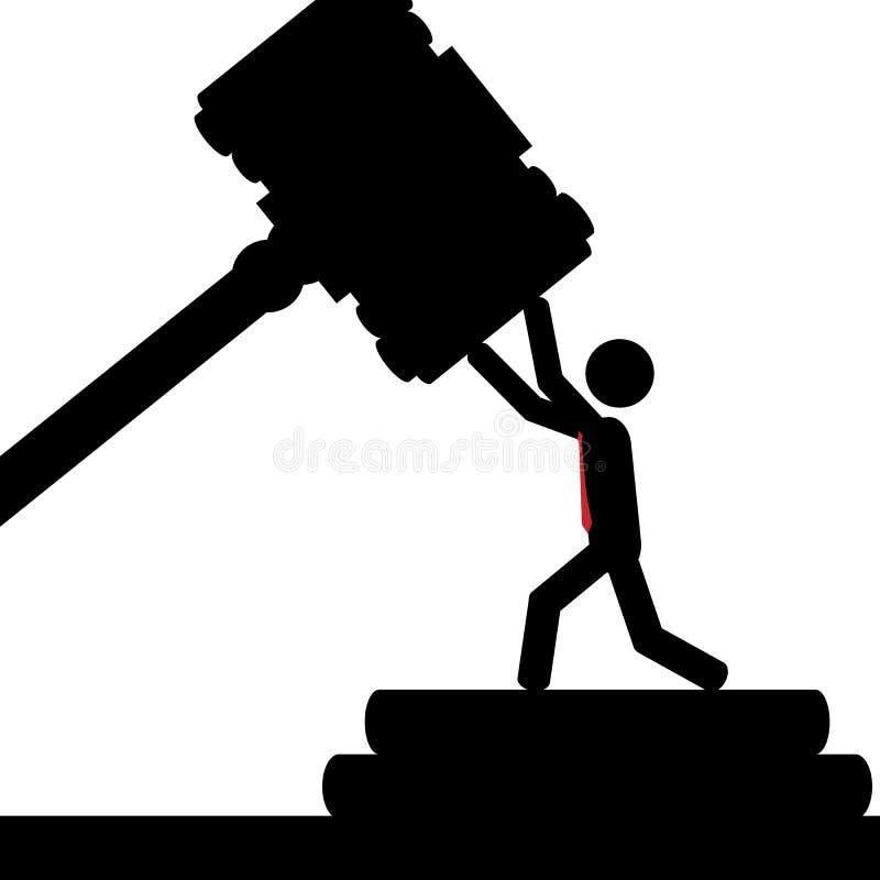 Judicial Background With Judge & Lawyer. Stick Figure Stock Vector ...