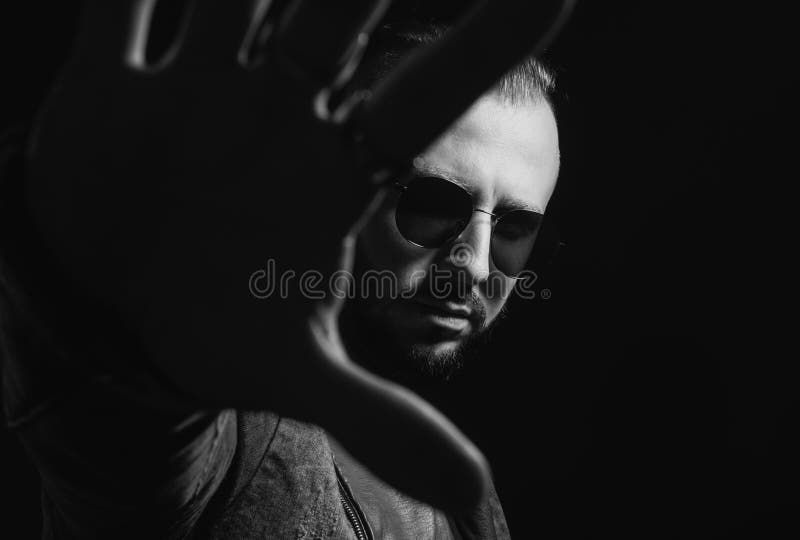 Man Covered Face with Hands and Doing Stop Gesture with Sad and Fear ...