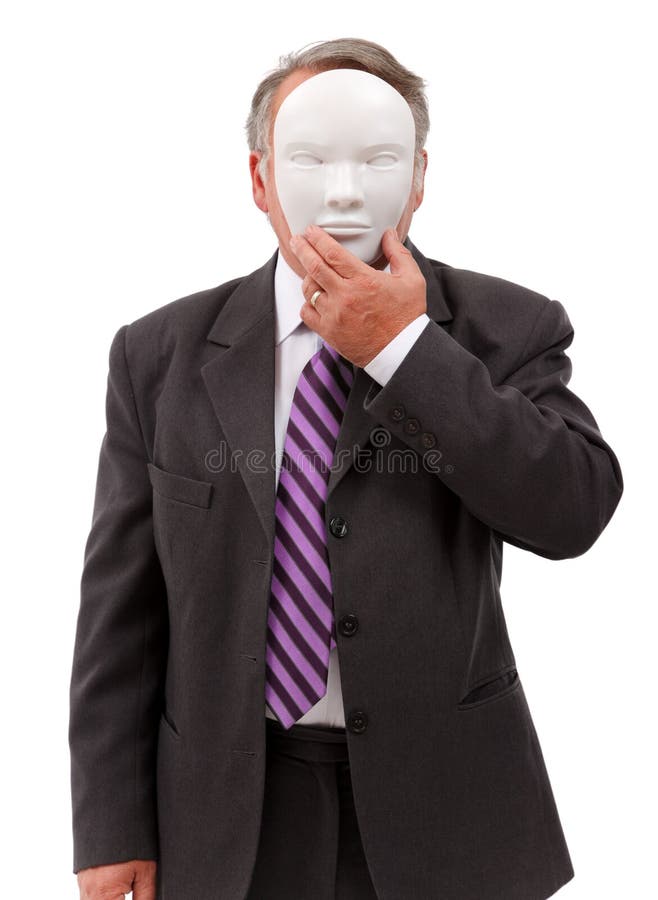 Man Covering His Face with Mask Stock Photo - Image of stranger, mask ...