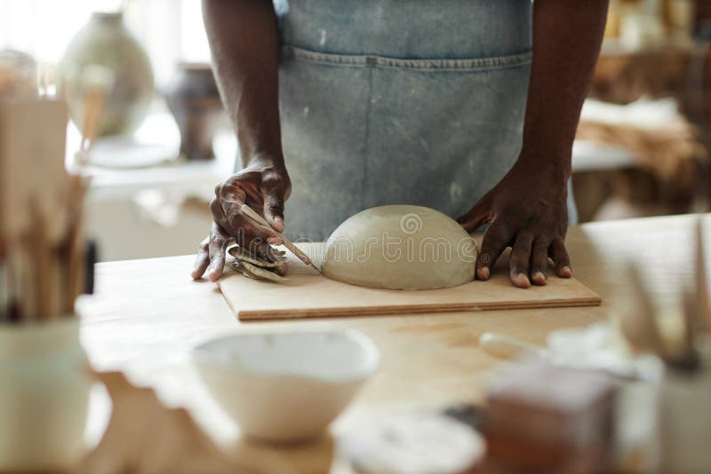 Man Creating Beautiful Handmade Bowl in Pottery Studio Stock Image ...