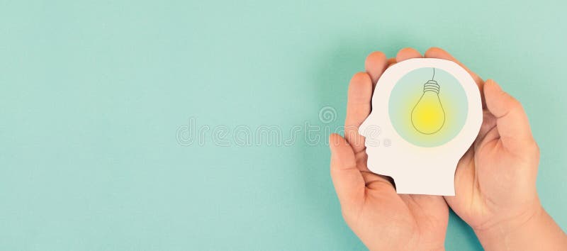 Man with Creative Light Bulb, Explosion of Ideas, Glowing Mind ...