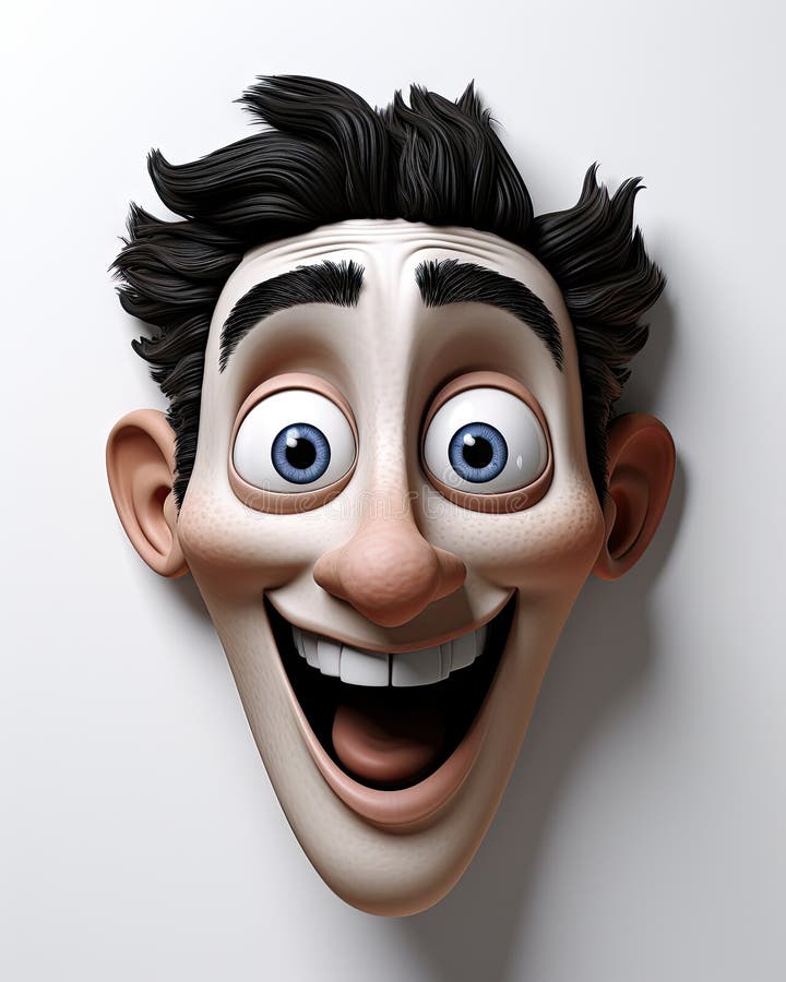 A Man with a Creepy Mask on His Face is Smiling. Generative Ai Stock ...