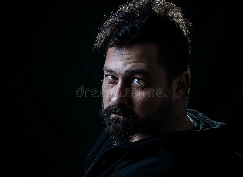 Man with Crest Hairstyle and Goatee Beard Stock Image - Image of rock ...
