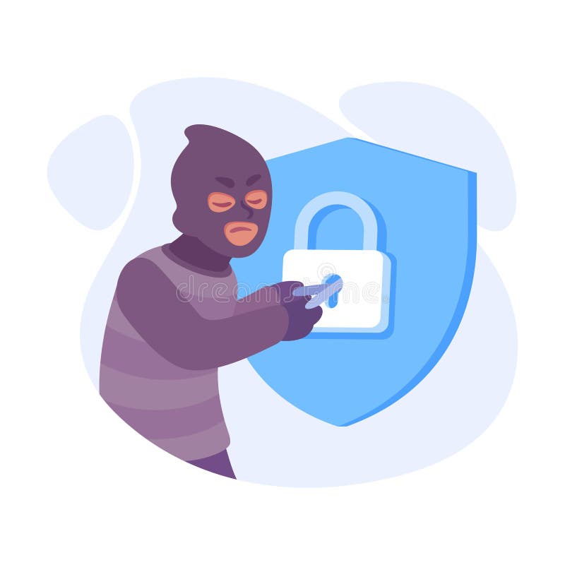 Man Criminal Commit Crime and Theft Vector Illustration Stock Vector ...