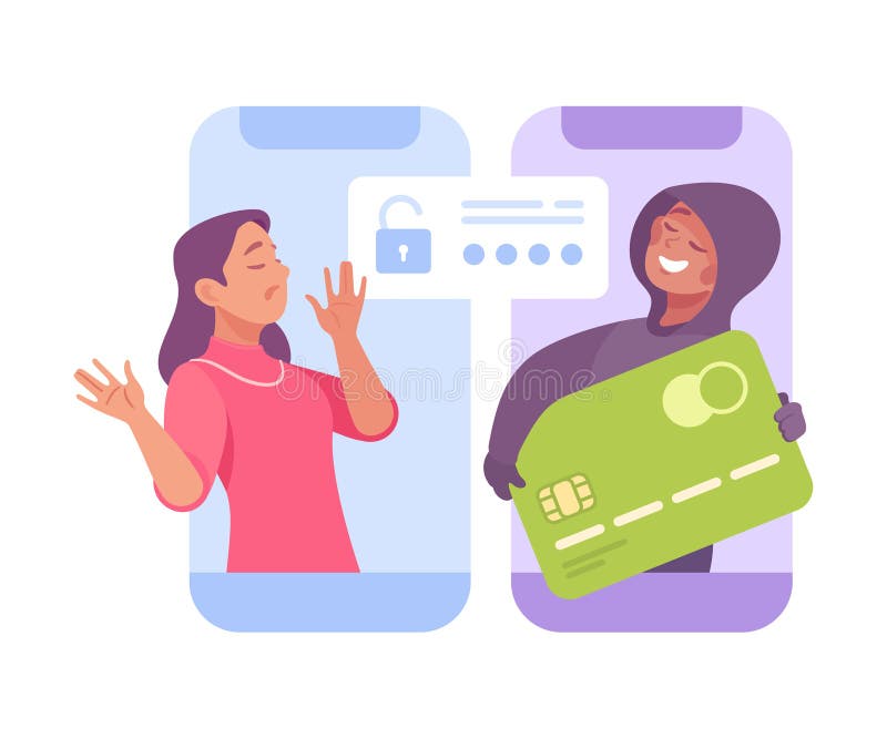 Man Criminal Commit Cyber Crime and Theft Vector Illustration Stock ...