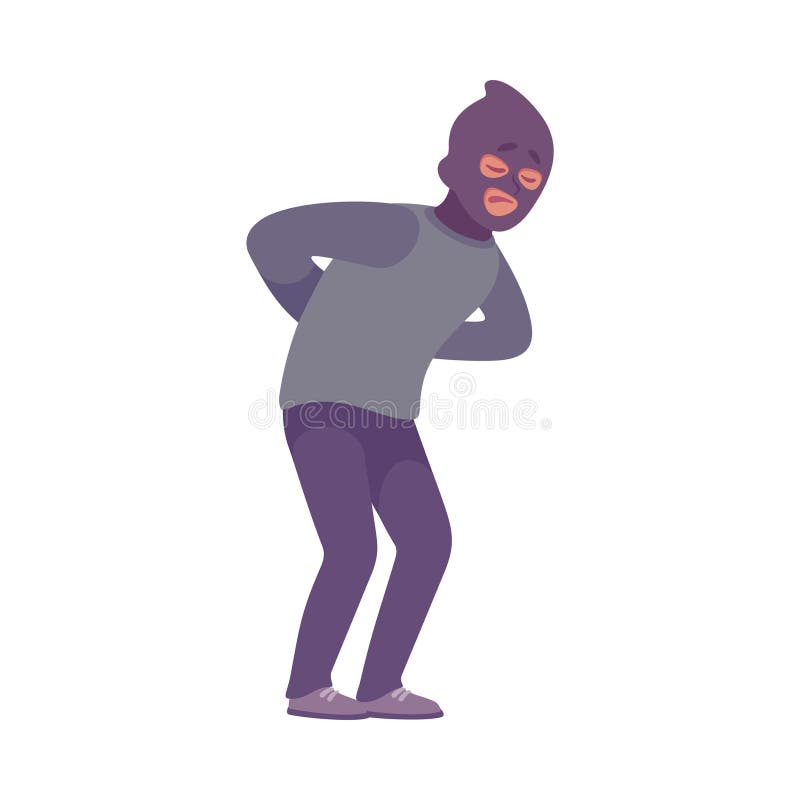 Man Criminal in Mask Commit Crime and Theft Vector Illustration Stock ...