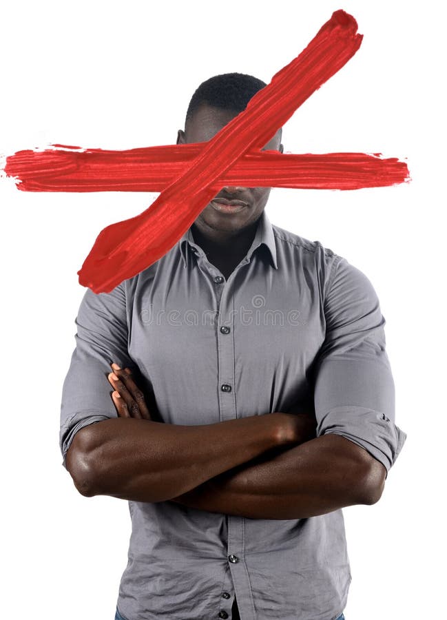 Man with a Cross on His Face Stock Photo - Image of black, drawing ...