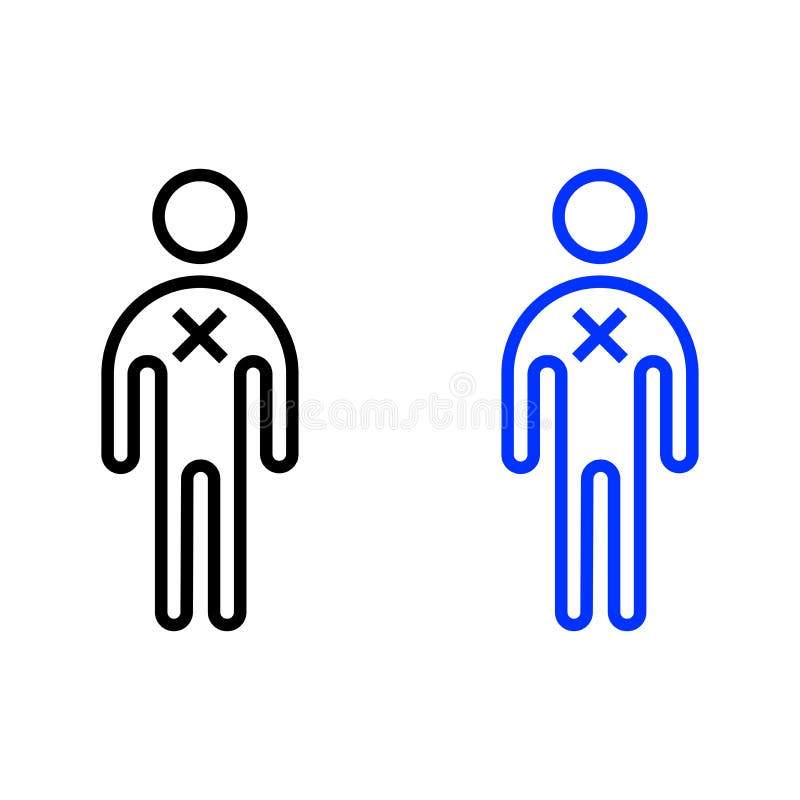 Man with a cross icon stock illustration. Illustration of infographic ...