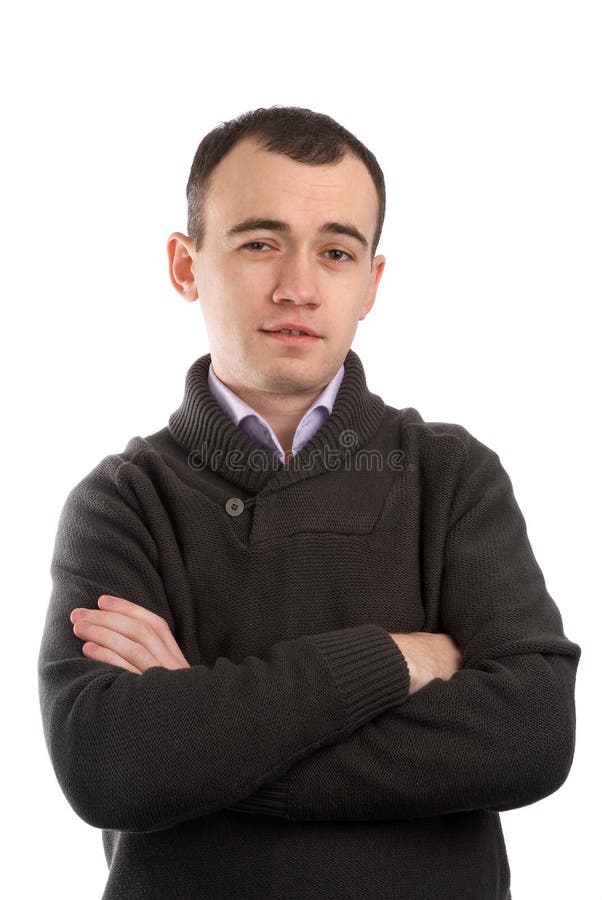 Man with crossed arms stock photo. Image of male, arms - 12462588