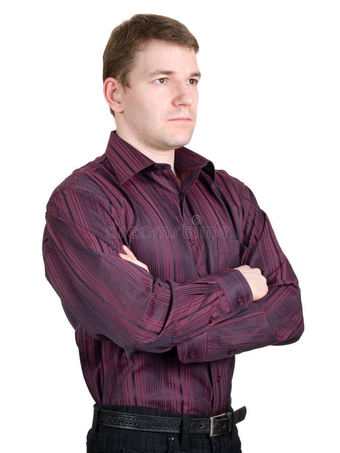 Man with crossed hands stock image. Image of person, cheerful - 9391821