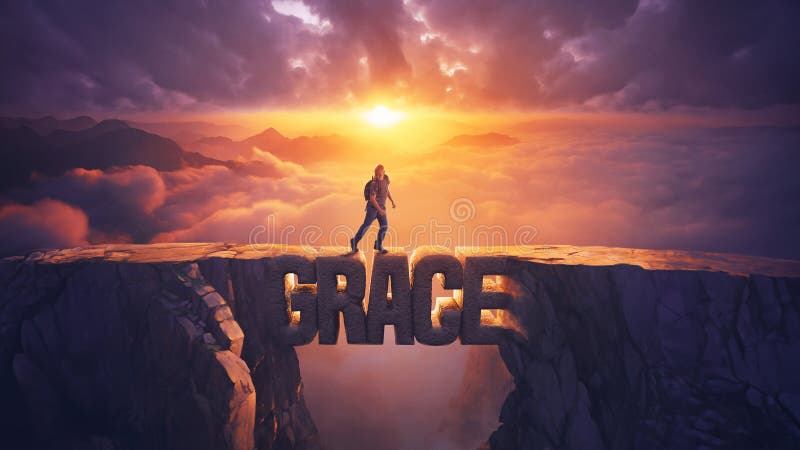 Man crosses a Grace Bridge stock image. Image of high - 279304013