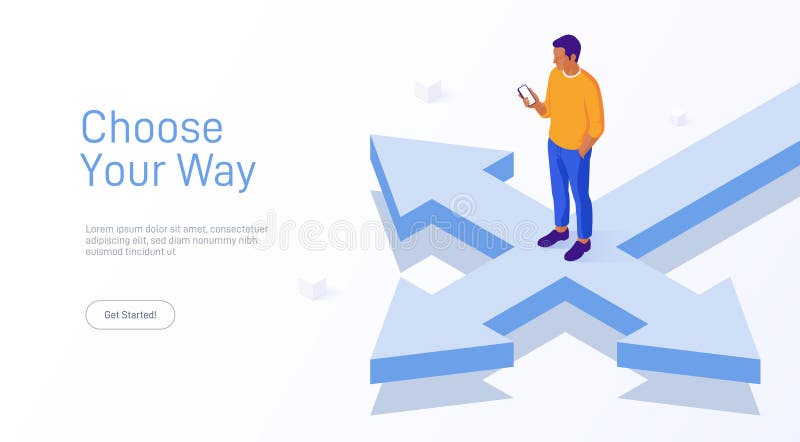 Man Choosing Path Stock Illustrations – 1,775 Man Choosing Path Stock ...