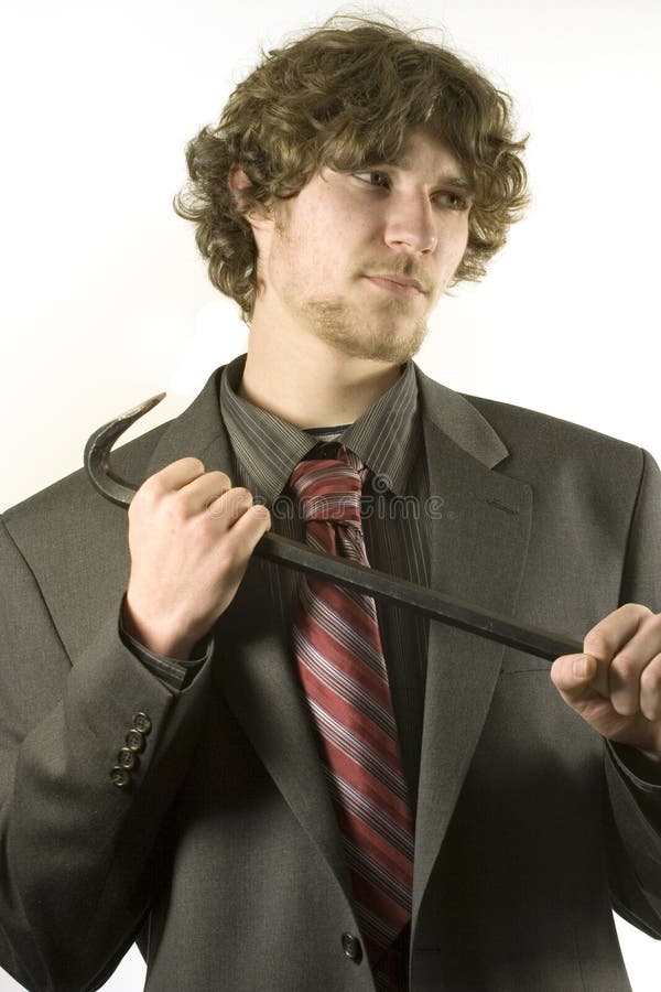 Man with crowbar stock image. Image of evil, power, destroy - 8472753