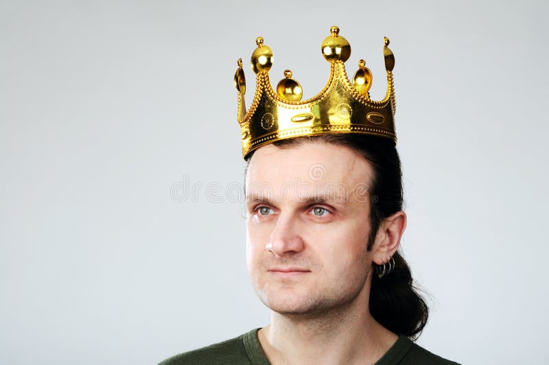 Man with crown stock image. Image of decoration, royal - 29668491