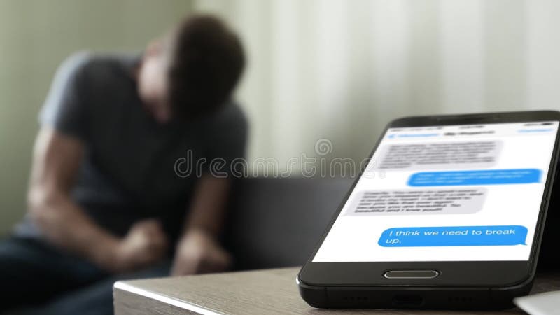 Man is Crying after Break Up Message Stock Video - Video of drama ...