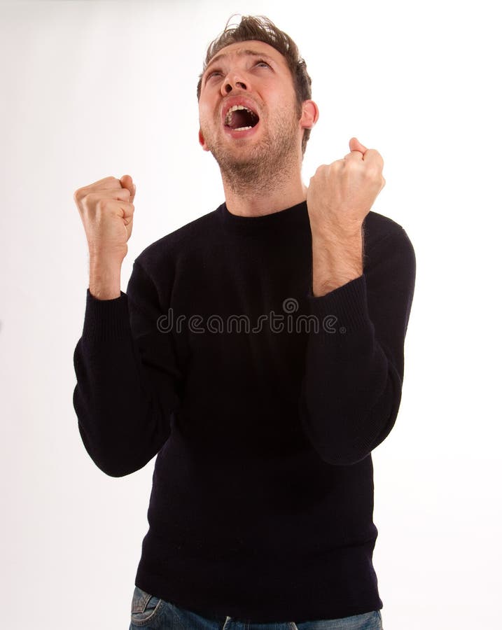 Man crying in distress stock photo. Image of young, caucasian - 35379548