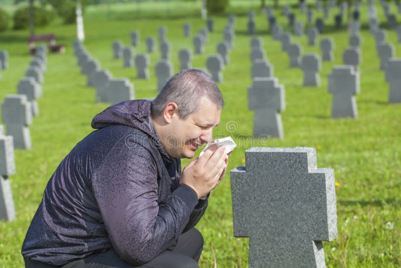 Man Crying Near the Soldier S Grave Stock Image - Image of grave ... Man Crying Near the Soldier S Grave Stock Image - Image of grave ...