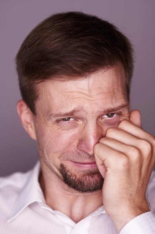 Man crying stock image. Image of emotional, negative - 43185639