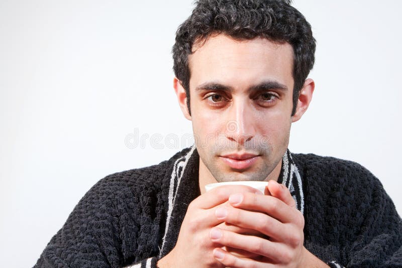 Man with cup stock image. Image of hand, black, caucasian - 7997629