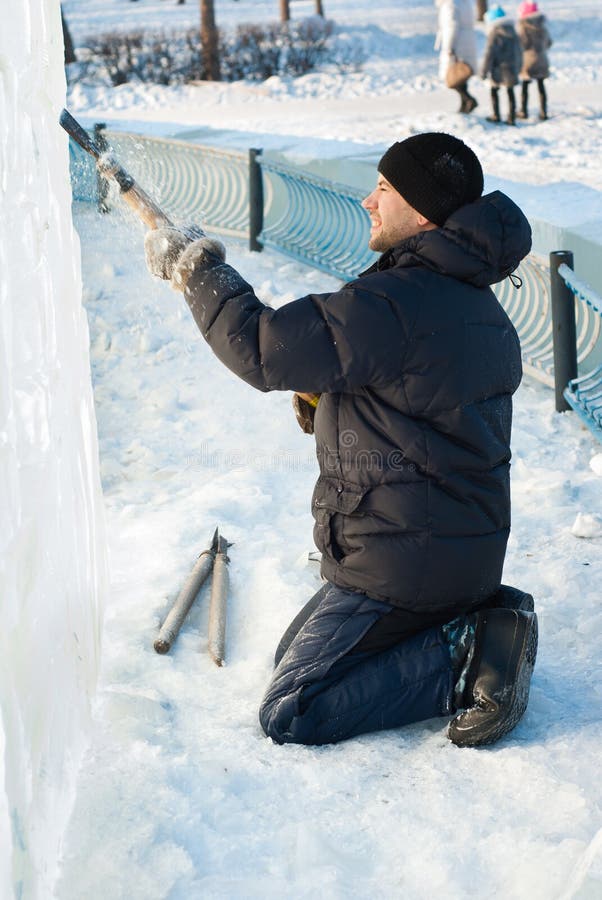 Man Cut Ice Slab Stock Photos - Free & Royalty-Free Stock Photos from ...
