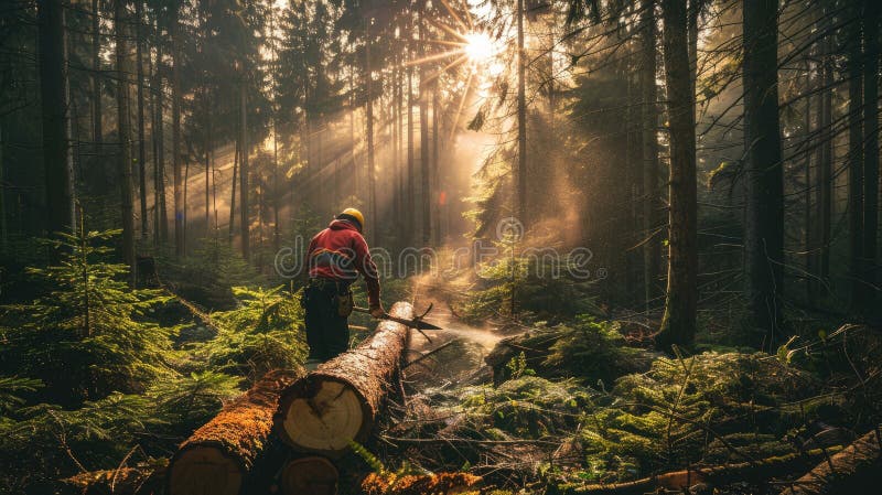 People Cutting Down Trees Stock Illustrations – 31 People Cutting Down ...