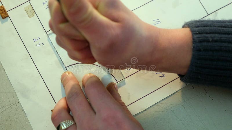 Man Cutting Glass with Glass Cutter Stock Footage - Video of human ...