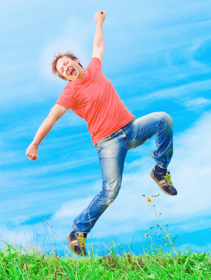 Man falling from the sky stock image. Image of concepts - 41322861