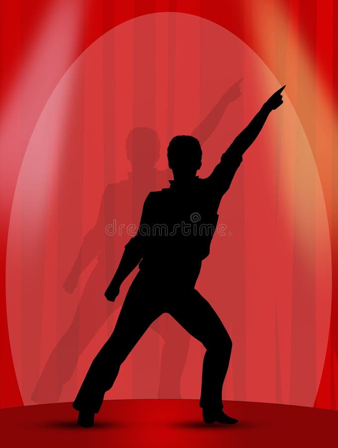 Man dancing in the disco stock illustration. Illustration of cute ...