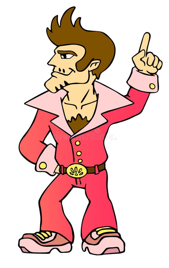 Cartoon Elvis impersonator stock vector. Illustration of artwork - 9231246