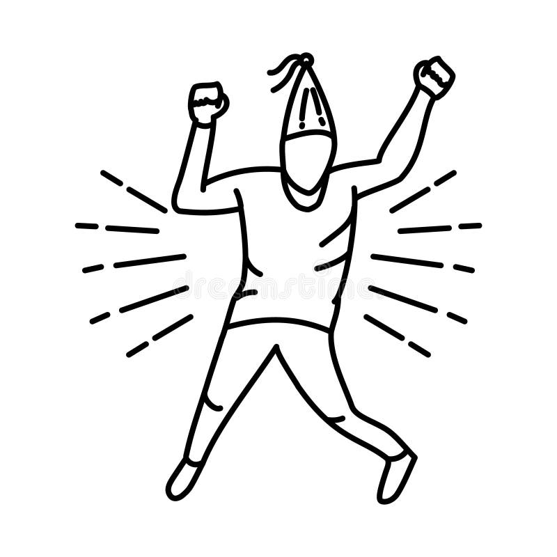 Man Dancing Icon. Doodle Hand Drawn or Outline Icon Style Stock Vector ...
