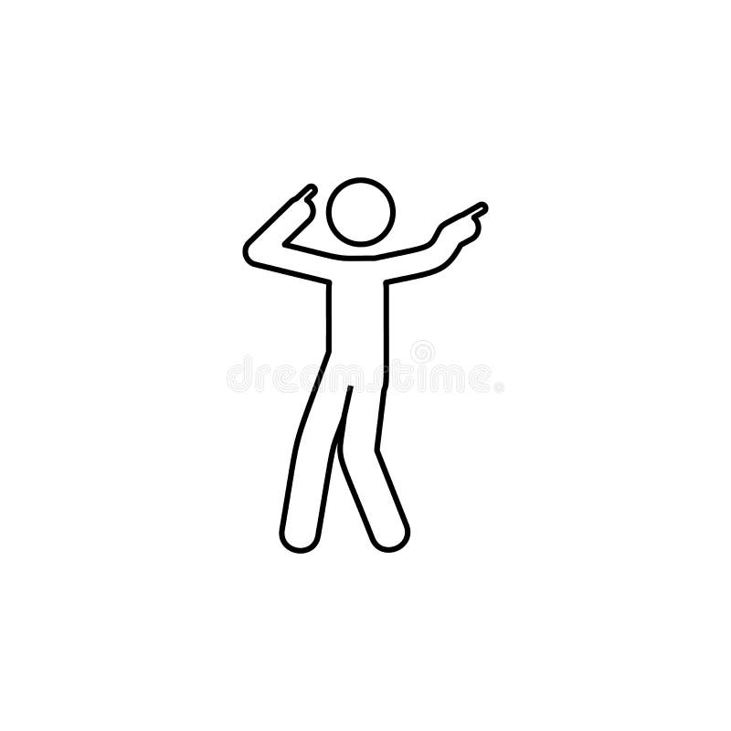 Man Dancing Icon. Element of Man Pointing Icon for Mobile Concept and ...