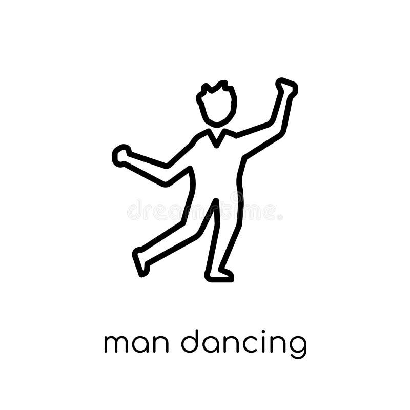 Man Dancing Icon. Trendy Flat Vector Man Dancing Icon on White B Stock ...