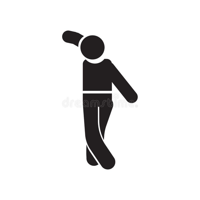 Man Dancing Silhouette Icon Vector Sign and Symbol Isolated on White ...