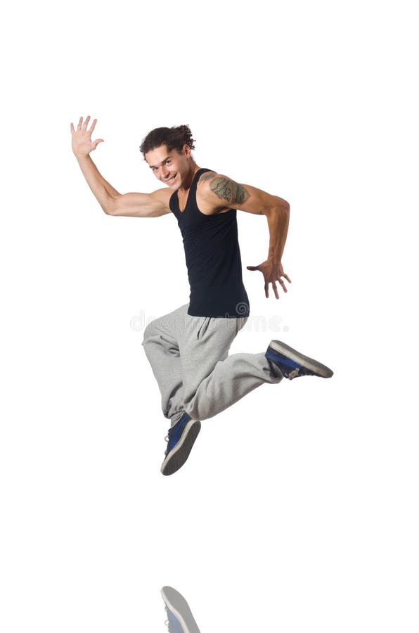 Man dancing isolated stock image. Image of exercising - 45678375