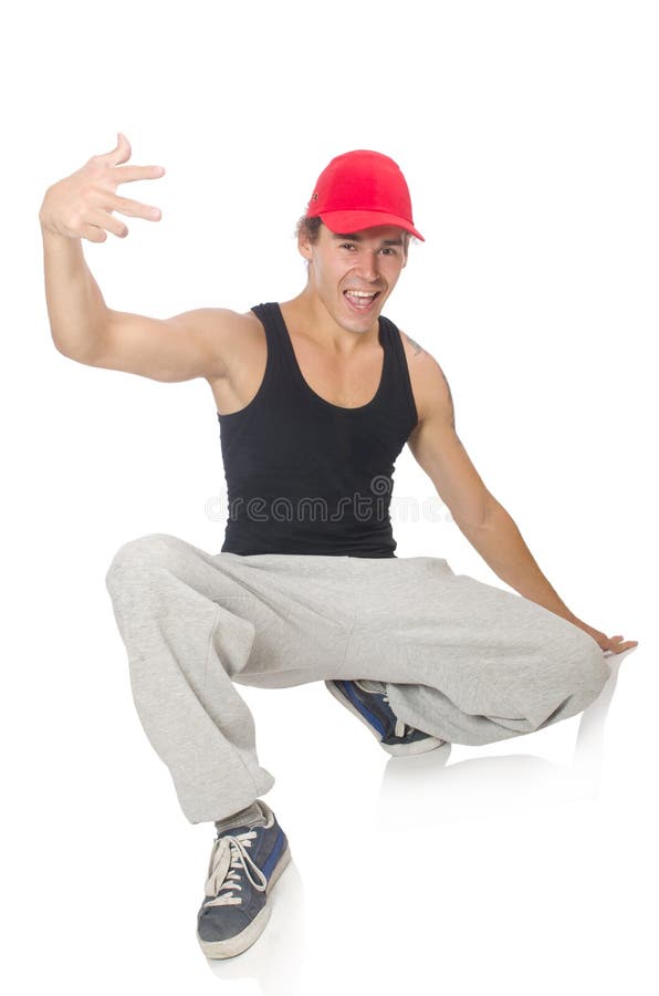 Man dancing isolated stock photo. Image of jumping, dance - 45678724