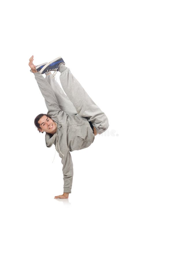 Man dancing isolated stock image. Image of happy, acrobat - 45678799