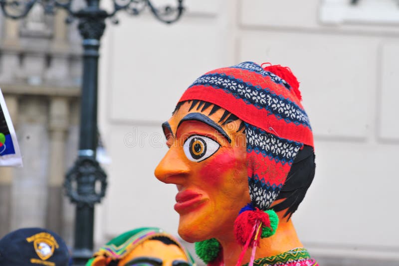 Man Dancing with Mask with Gesture -puno Peru Stock Photo - Image of ...