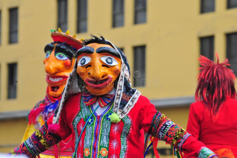 Man Dancing with Mask with Gesture -puno Peru Stock Image - Image of ...