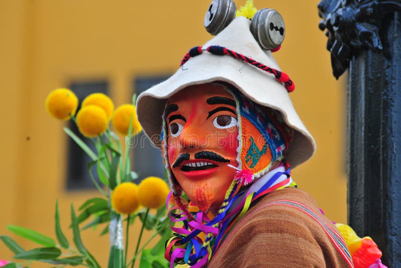 Man Dancing with Mask with Gesture -puno Peru Stock Image - Image of ...