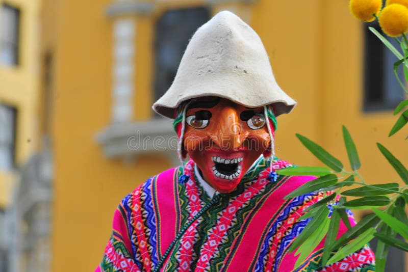 Man Dancing with Mask with Gesture -puno Peru Stock Image - Image of ...