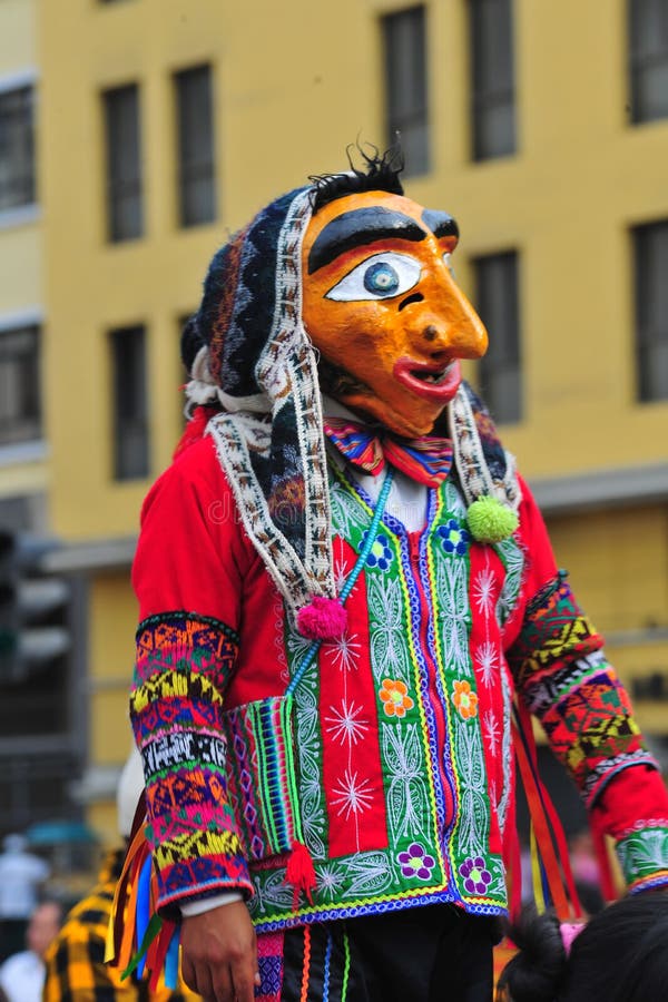 Man Dancing with Mask with Gesture -puno Peru Editorial Photo - Image ...