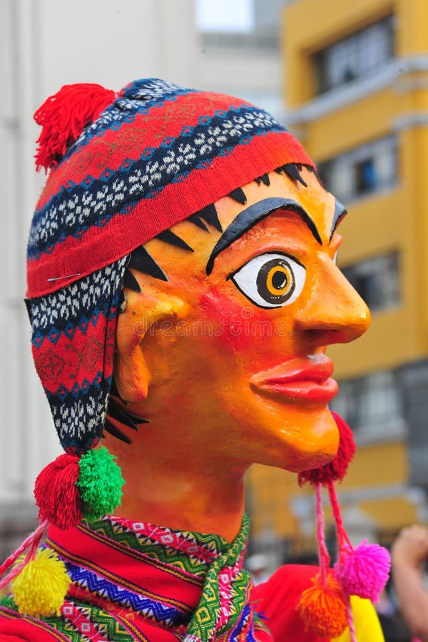 Man Dancing with Mask with Gesture Peru Stock Photo - Image of face ...