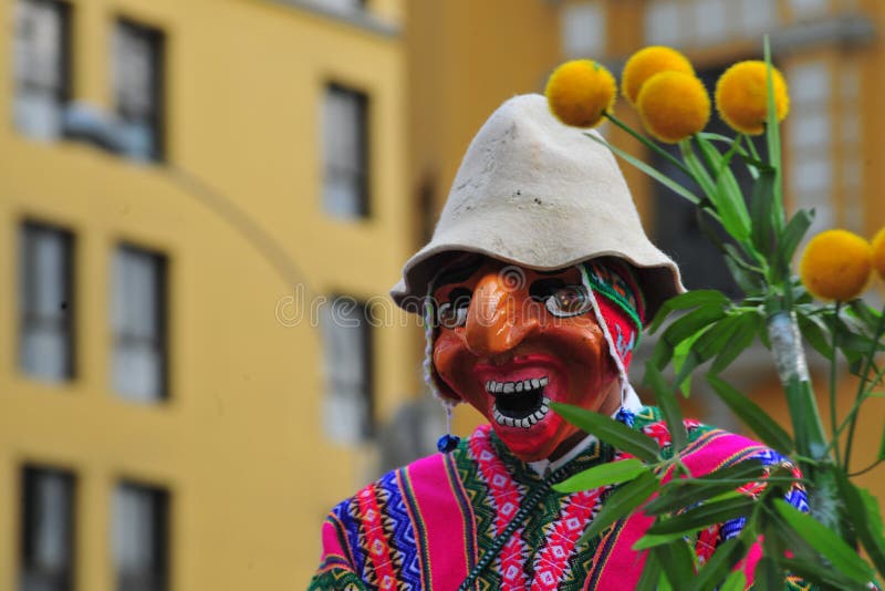 Man Dancing with Mask with Gesture -puno Peru Editorial Image - Image ...