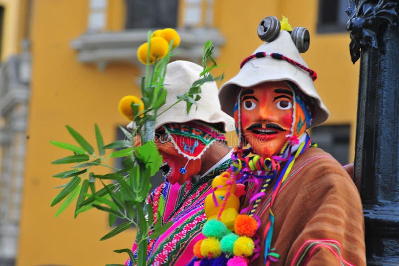 Man dancing with mask peru editorial photo. Image of parade - 263469866