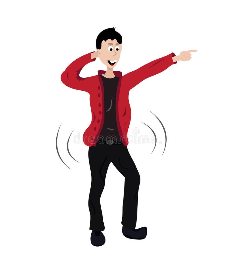 Man Dancing stock vector. Illustration of dance, clothing - 34301934