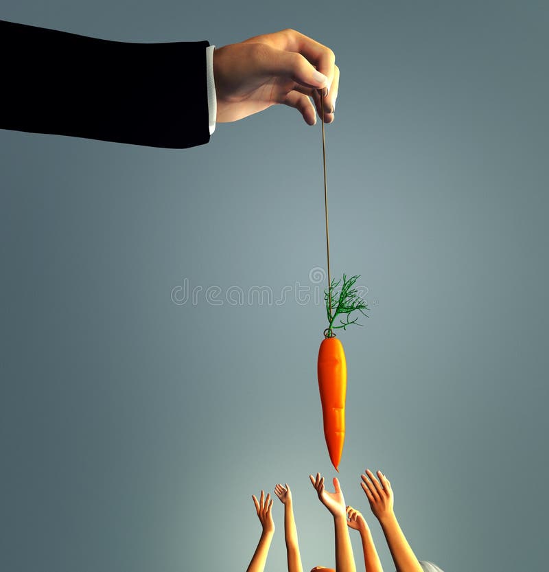 Business Man Dangling Carrot Stock Illustration - Illustration of clip ...