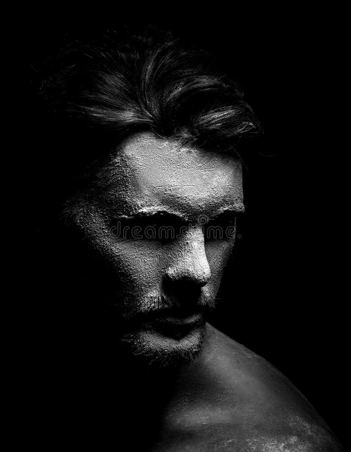 Man in the dark stock image. Image of concepts, ethnicity - 52091153