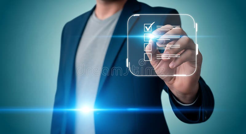 Blue Digital Checklist Interface Stock Illustrations – 1,519 Blue ...