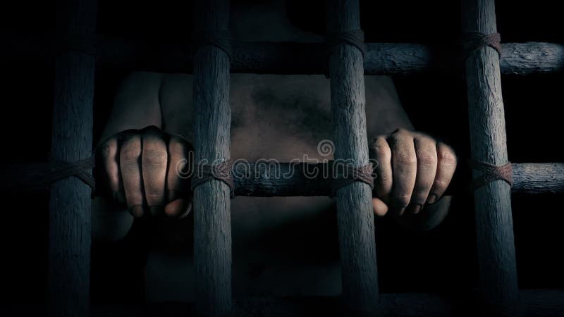 Man in Dark Cell - Isolation, Depression Concept Stock Video - Video of ...